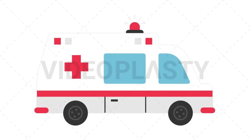 Ambulance Flat Icon [Royalty-Free Stock Animation] | VideoPlasty