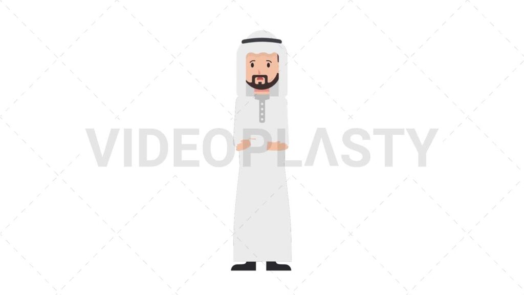 Arab Traditional Man Sad [Royalty-Free Stock Animation] | VideoPlasty