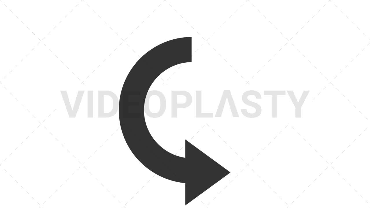 Arrow Rotating and Pointing Right [Royalty-Free Stock Animation ...
