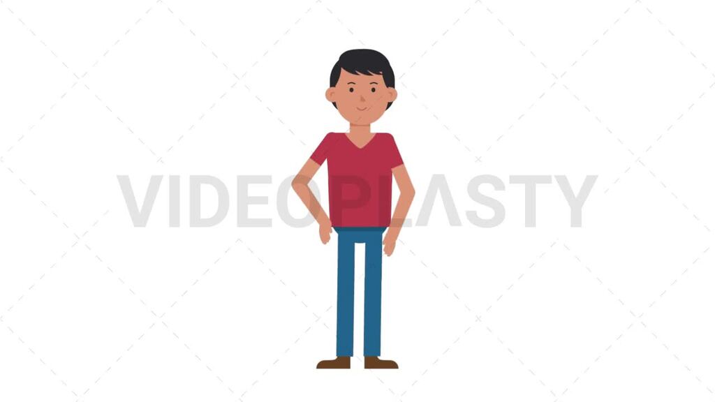 Asian Casual Man Warmup Exercise [Royalty-Free Stock Animation ...