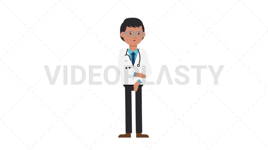 Asian Male Doctor Sad [Royalty-Free Stock Animation] | VideoPlasty