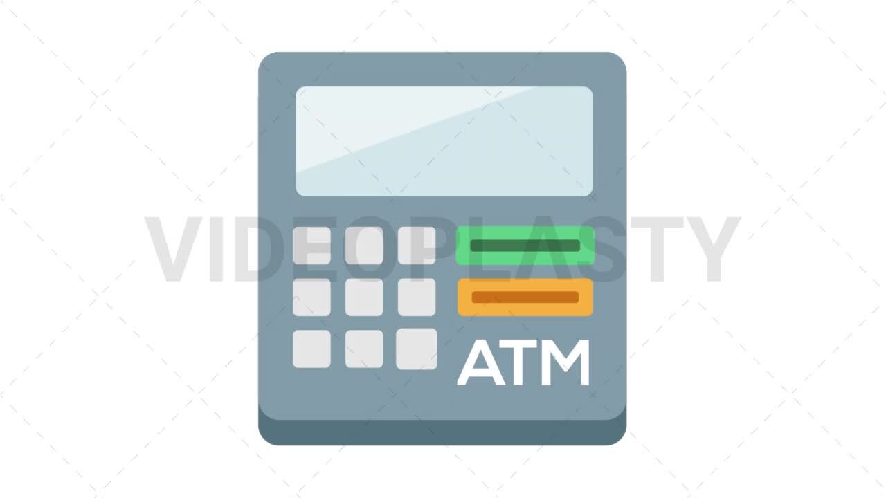 ATM Icon [Royalty-Free Stock Animation] | VideoPlasty