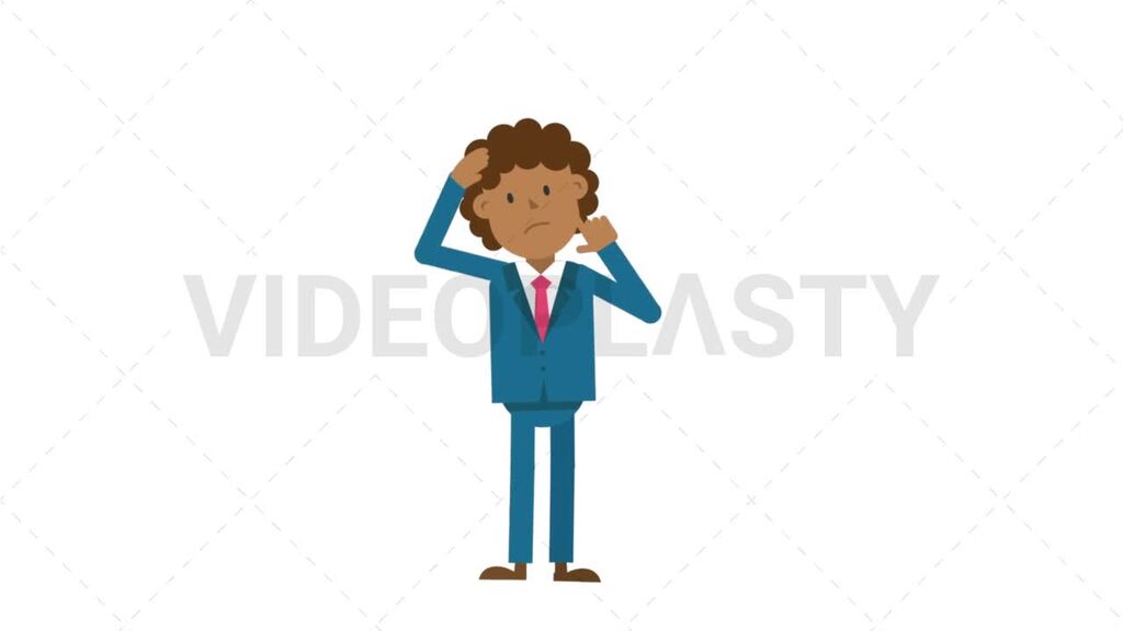 Black Corporate Man Scratching His Head Thinking [Royalty-Free Stock ...