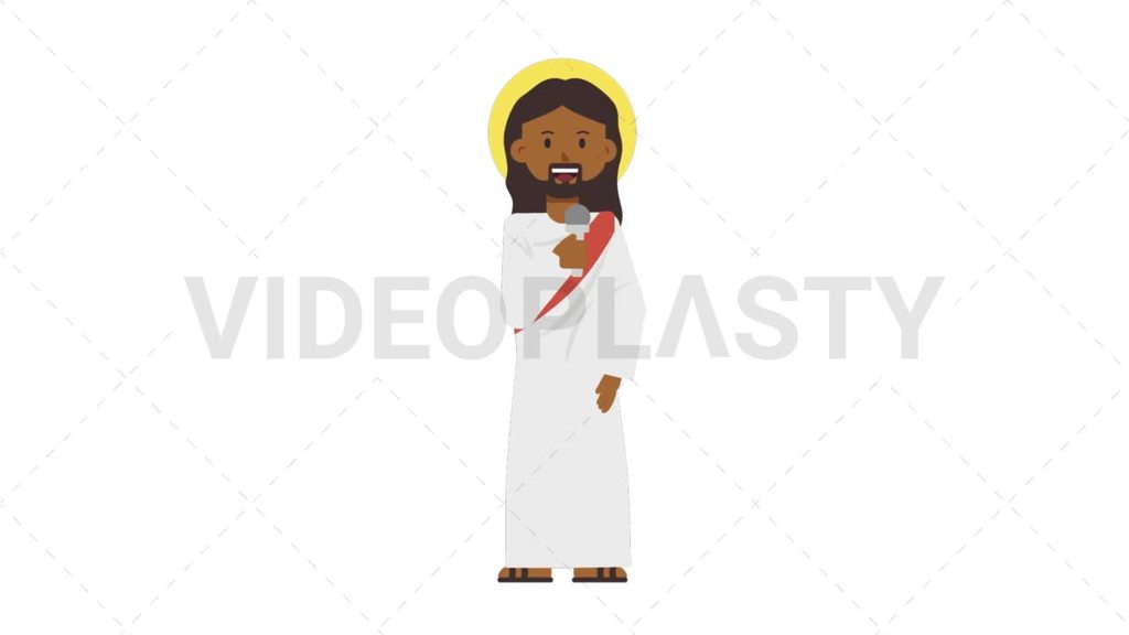 Black Jesus Talking on Microphone [Royalty-Free Stock Animation ...