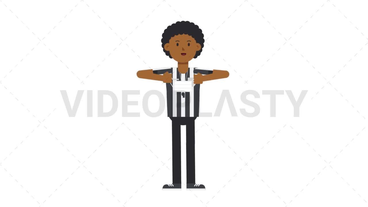 Black Male US Referee Putting on Face Mask [Royalty-Free Stock ...