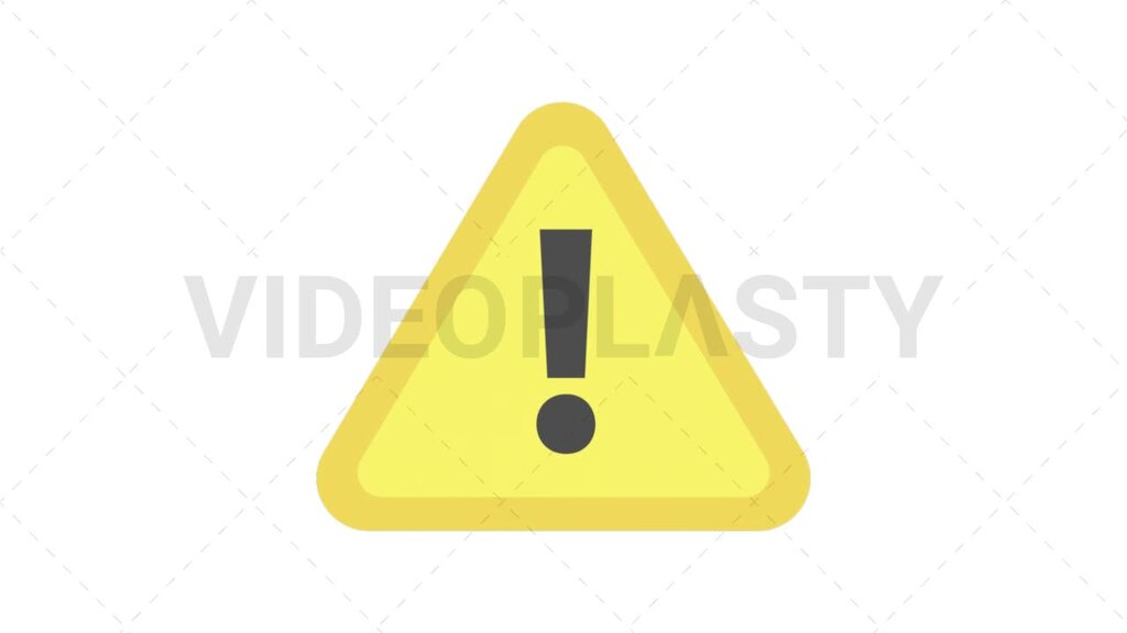 Caution Sign Icon [Royalty-Free Stock Animation] | VideoPlasty