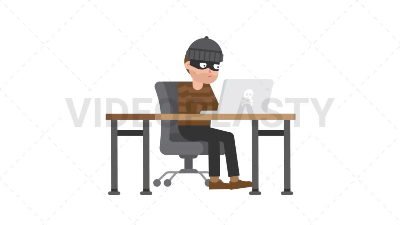 Criminal Hacker [Royalty-Free Stock Animation] | VideoPlasty