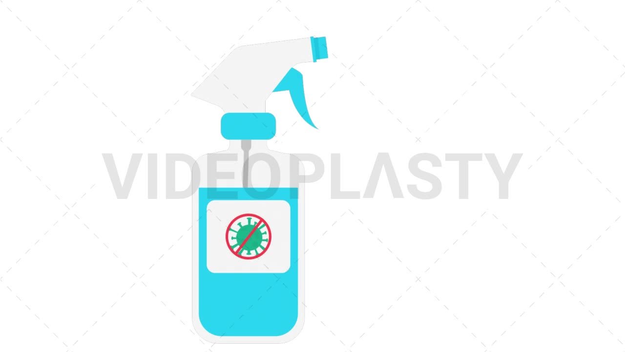 Disinfecting Spray | Stock Animation - VideoPlasty