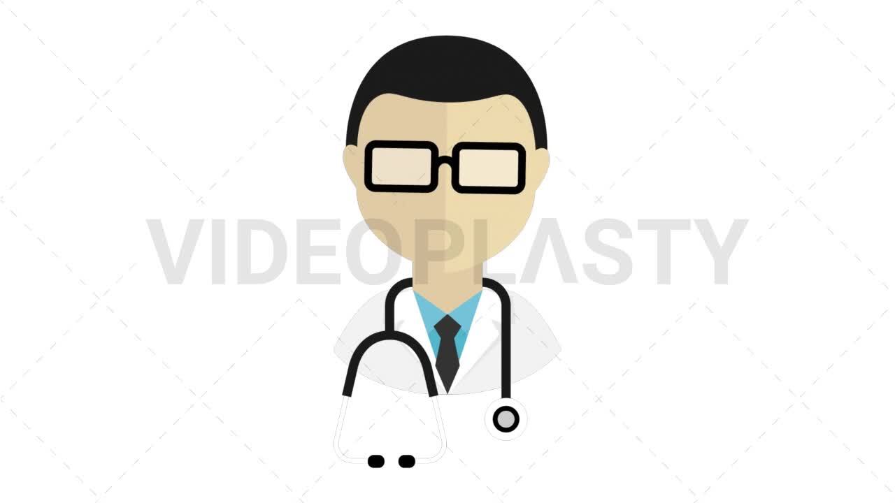 Doctor Flat Icon [Royalty-Free Stock Animation] | VideoPlasty