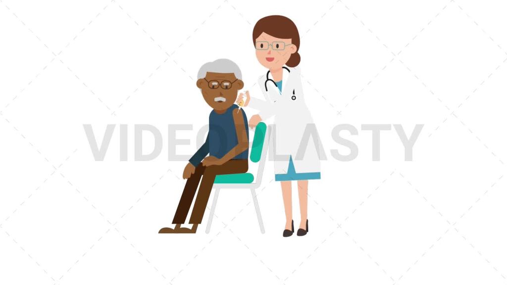 Doctor Giving Injection to Black Patient [Characters] | VideoPlasty