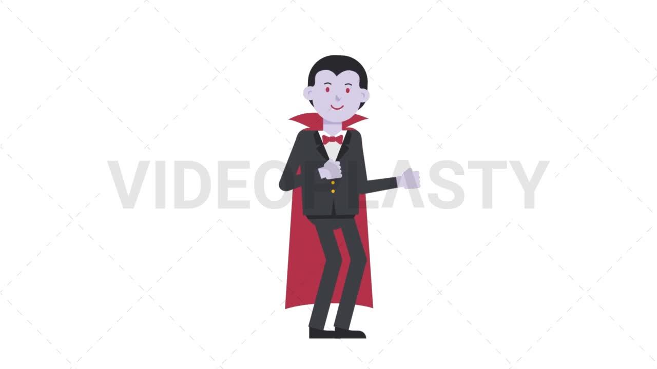 Dracula Dancing [Royalty-Free Stock Animation] | VideoPlasty