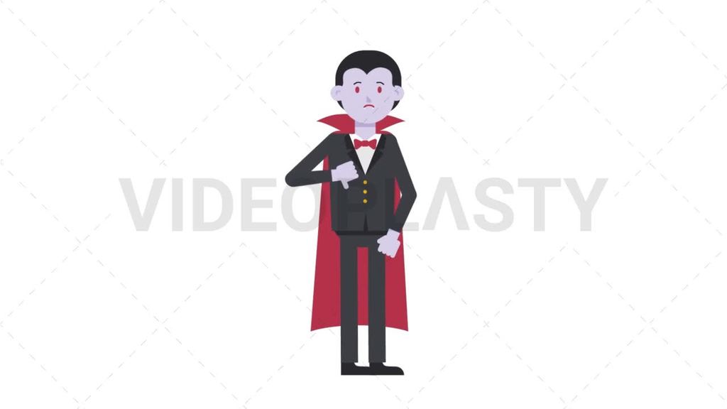 Dracula Disapprove [Royalty-Free Stock Animation] | VideoPlasty