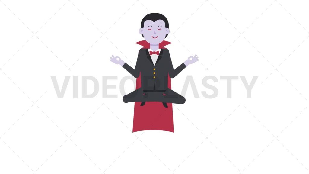 Dracula Meditate [Royalty-Free Stock Animation] | VideoPlasty
