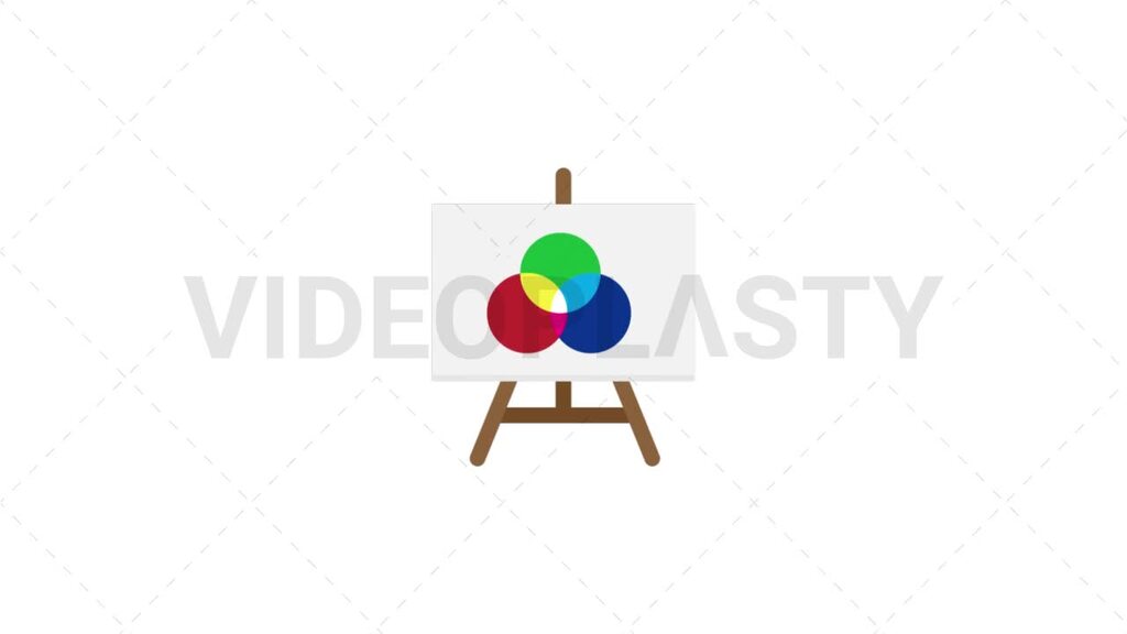 Easel with Canvas [Royalty-Free Stock Animation] | VideoPlasty