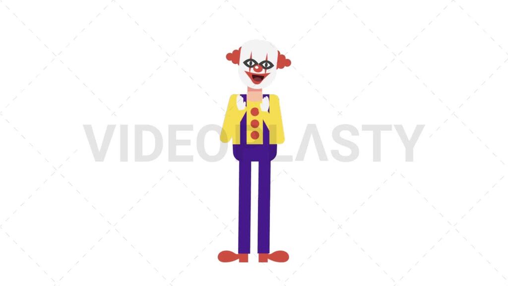 Evil Clown Clapping [Royalty-Free Stock Animation] | VideoPlasty
