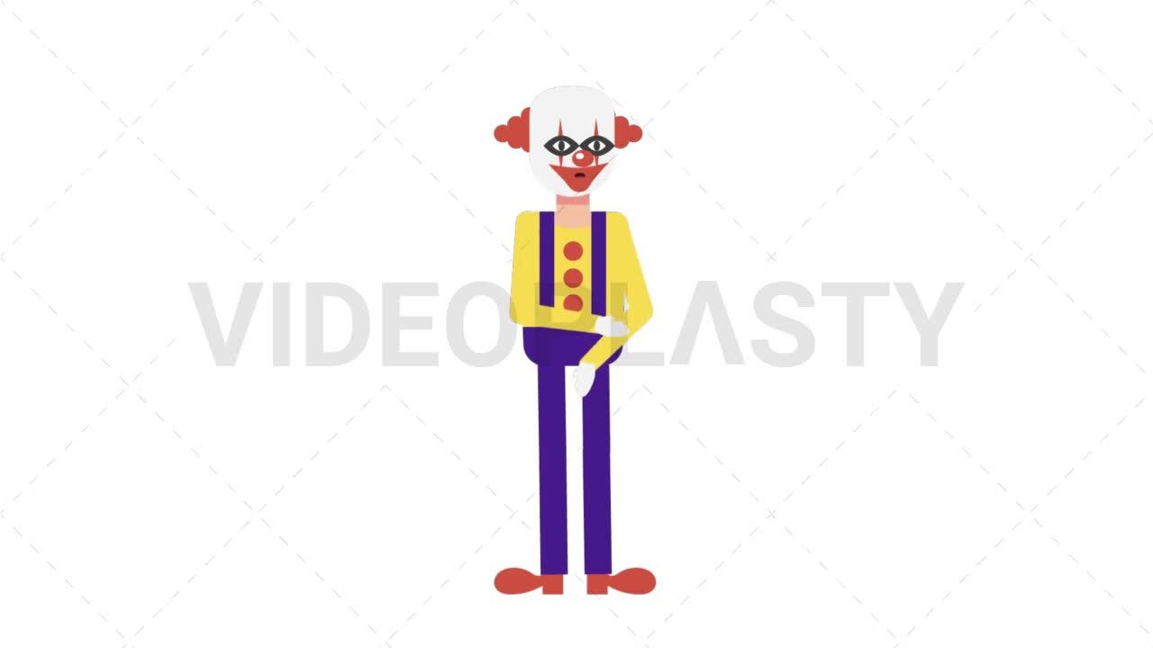Evil Clown Sad [Royalty-Free Stock Animation] | VideoPlasty
