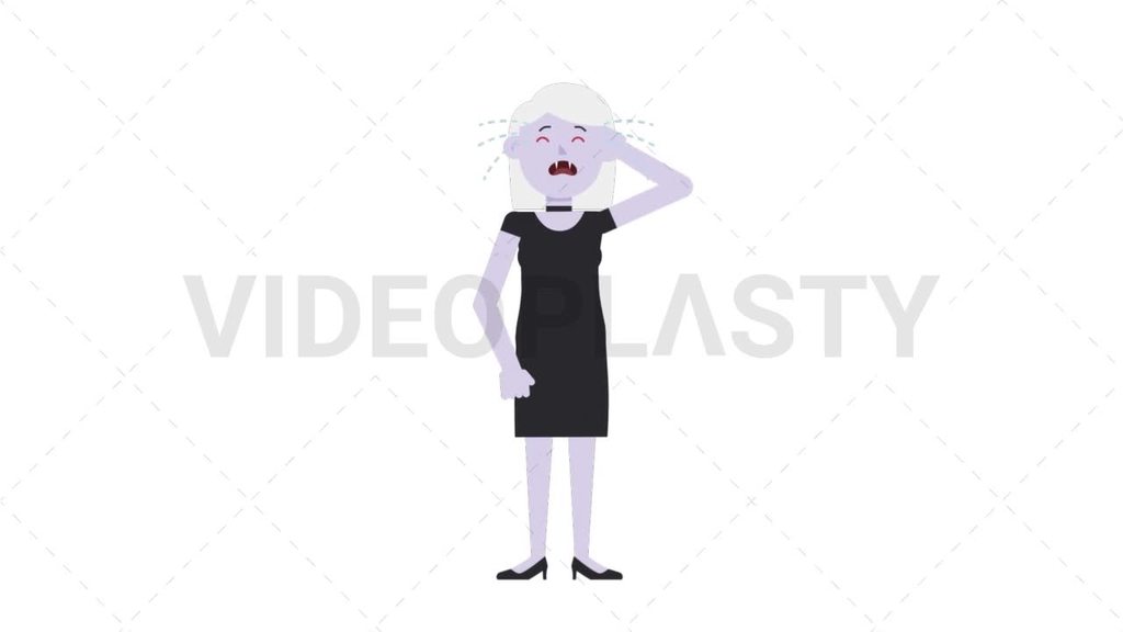 Female Vampire Crying [Royalty-Free Stock Animation] | VideoPlasty