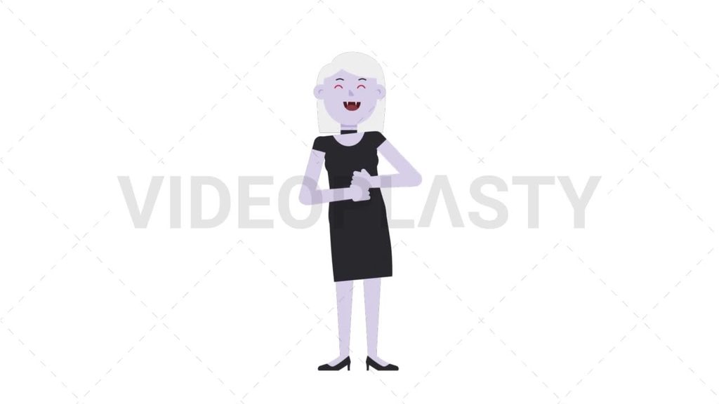 Female Vampire Laughing [Royalty-Free Stock Animation] | VideoPlasty