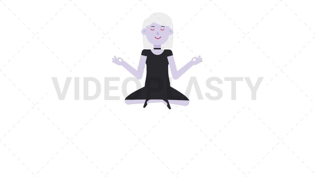 Female Vampire Meditate [Royalty-Free Stock Animation] | VideoPlasty