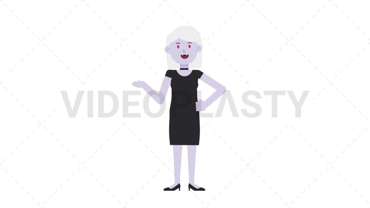 Female Vampire Talking [Royalty-Free Stock Animation] | VideoPlasty