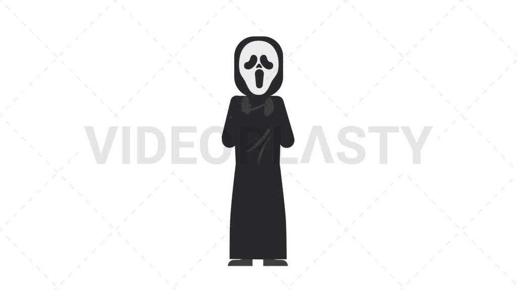 Ghostface Clapping [Royalty-Free Stock Animation] | VideoPlasty