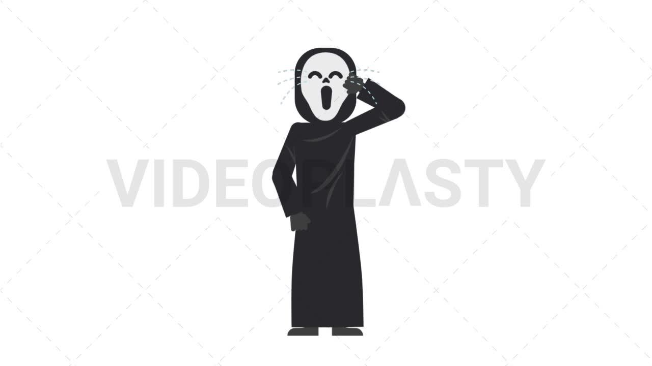 Ghostface Crying [Royalty-Free Stock Animation] | VideoPlasty