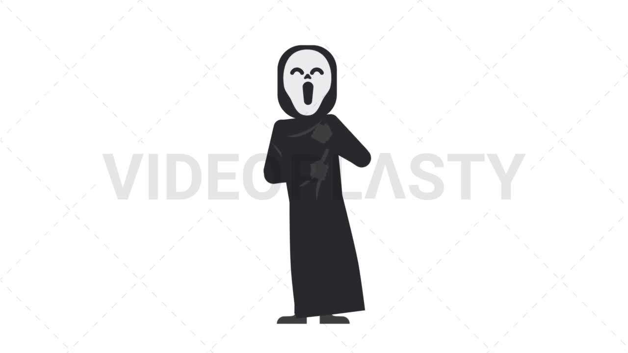 Ghostface Laughing [Royalty-Free Stock Animation] | VideoPlasty
