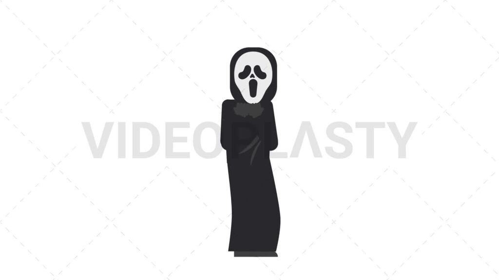 Ghostface Scared [Royalty-Free Stock Animation] | VideoPlasty