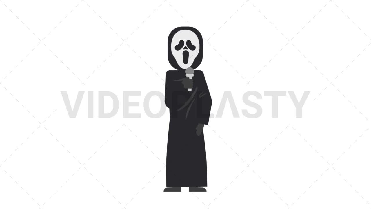 Ghostface Talking on Microphone [Royalty-Free Stock Animation ...