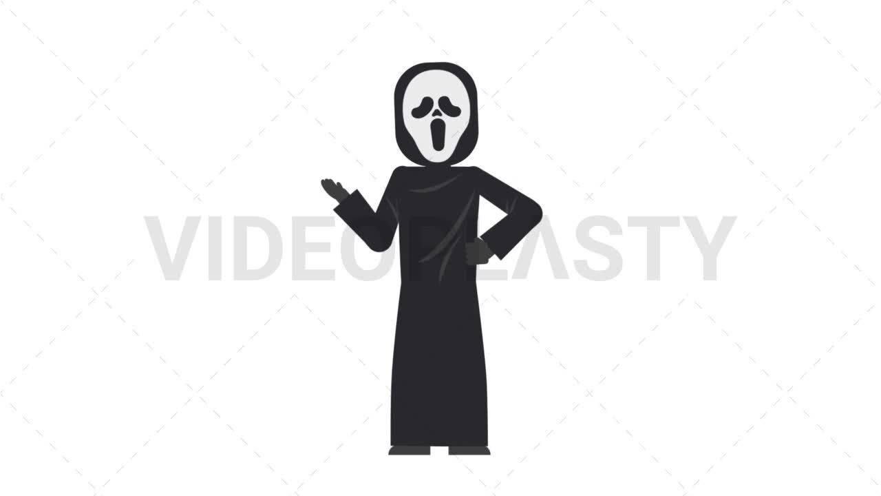 Ghostface Talking [Royalty-Free Stock Animation] | VideoPlasty
