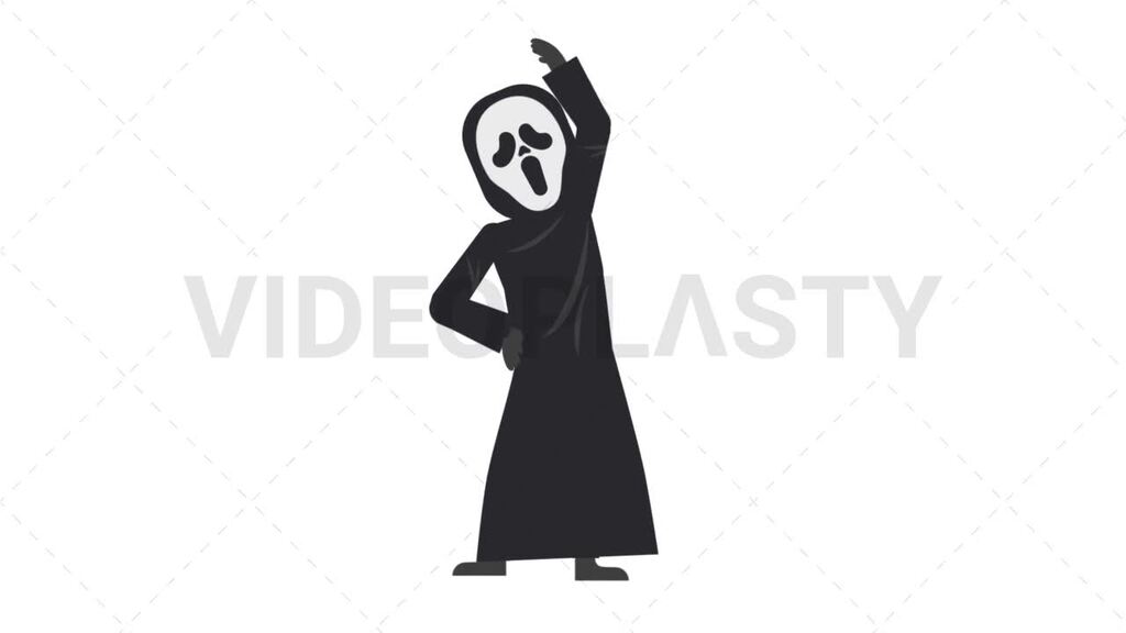 Ghostface Warmup Exercise [Royalty-Free Stock Animation] | VideoPlasty