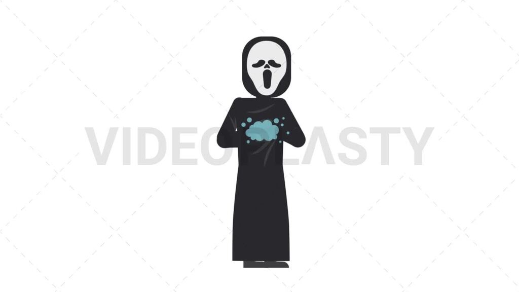 Ghostface Washing Hands [Royalty-Free Stock Animation] | VideoPlasty