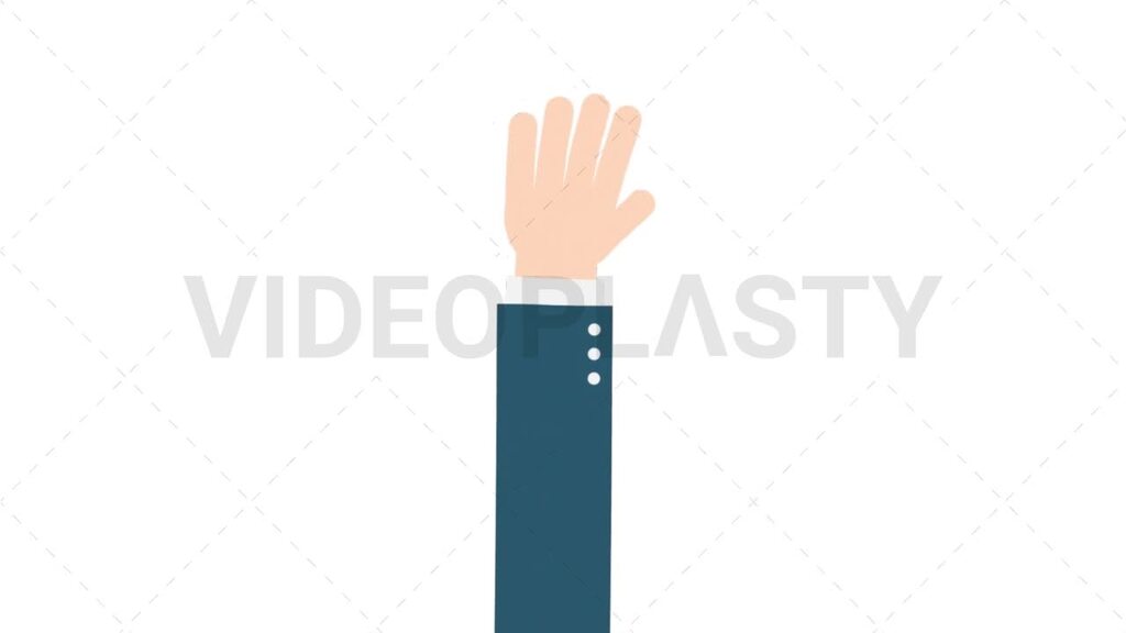 Hand Gesture: Waving [Royalty-Free Stock Animation] | VideoPlasty