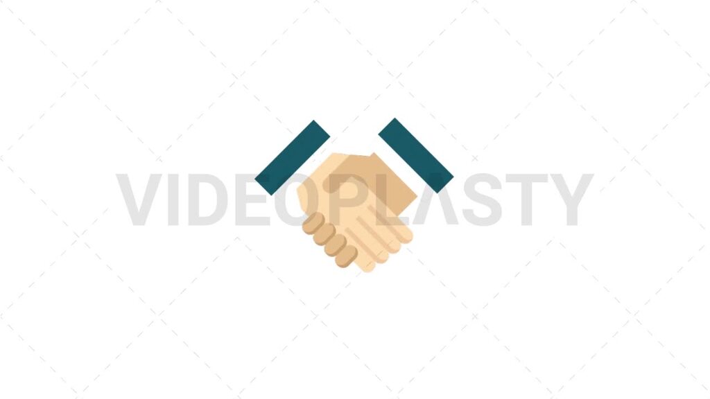 Handshake Flat Icon [Royalty-Free Stock Animation] | VideoPlasty