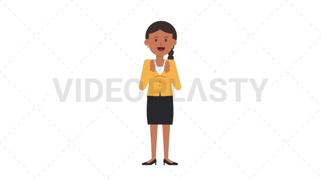 Indian Corporate Woman Clapping [Royalty-Free Stock Animation ...