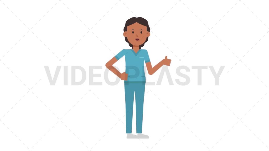 Indian Female Nurse Approve [Royalty-Free Stock Animation] | VideoPlasty