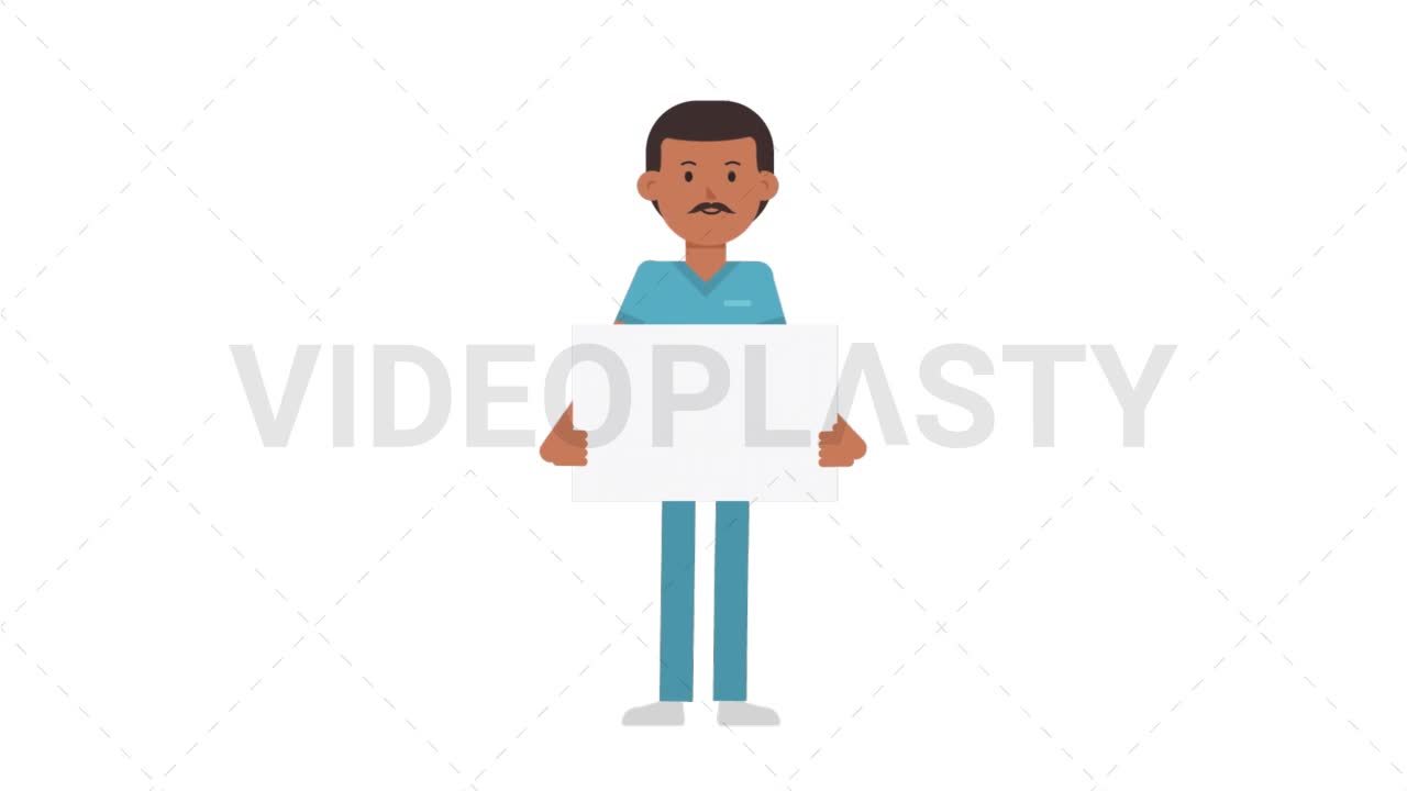 Indian Male Nurse Holding Poster [Royalty-Free Stock Animation ...