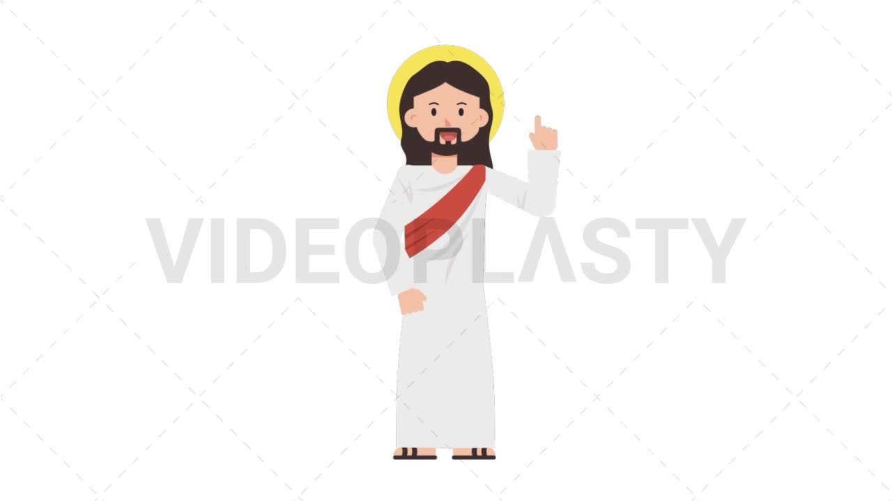 Jesus Pointing Above [Royalty-Free Stock Animation] | VideoPlasty