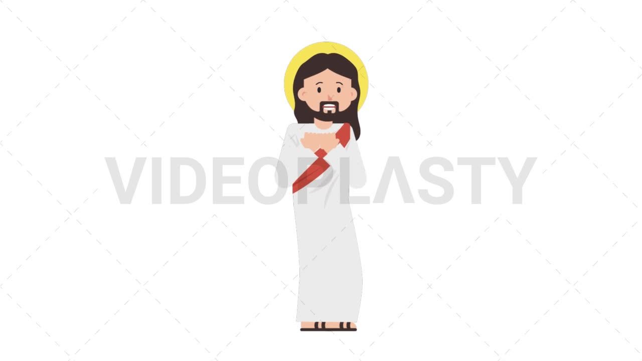 Jesus Scared [Royalty-Free Stock Animation] | VideoPlasty