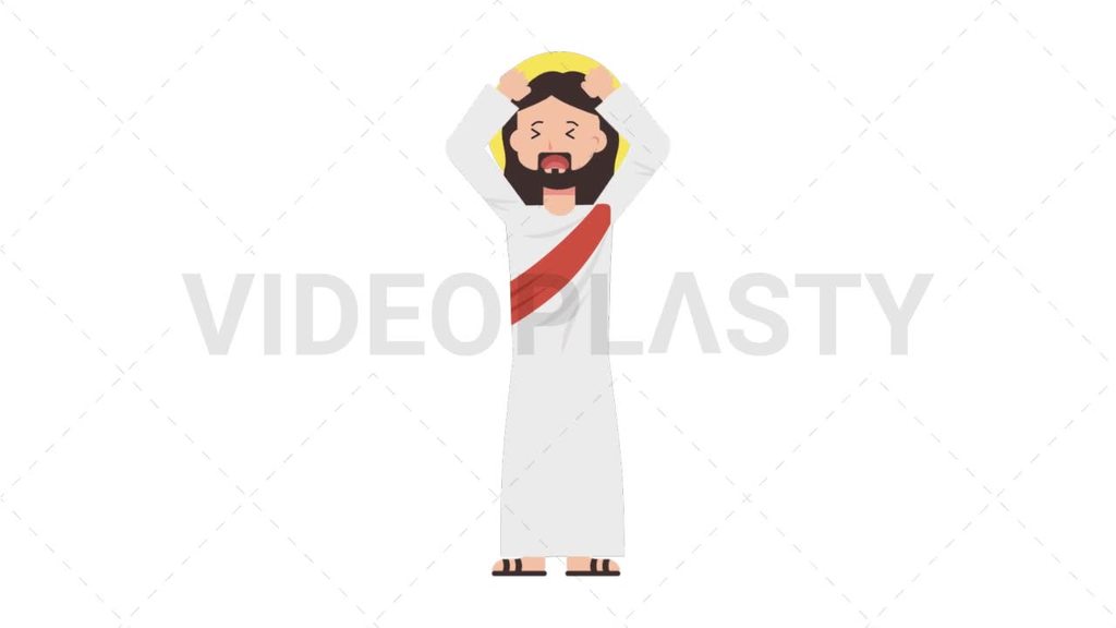 Jesus Stressed [Royalty-Free Stock Animation] | VideoPlasty