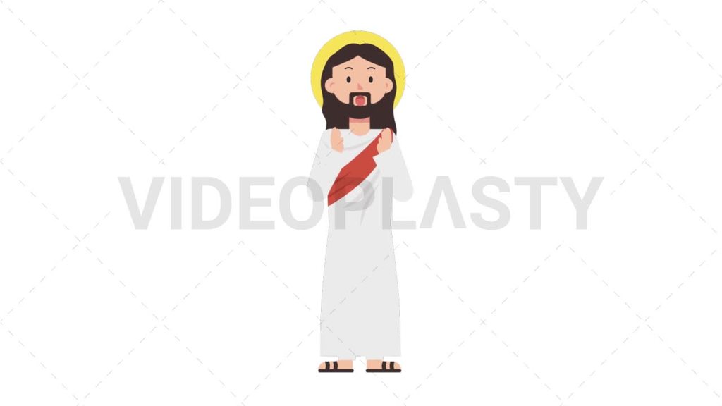 Jesus Surprised [Royalty-Free Stock Animation] | VideoPlasty