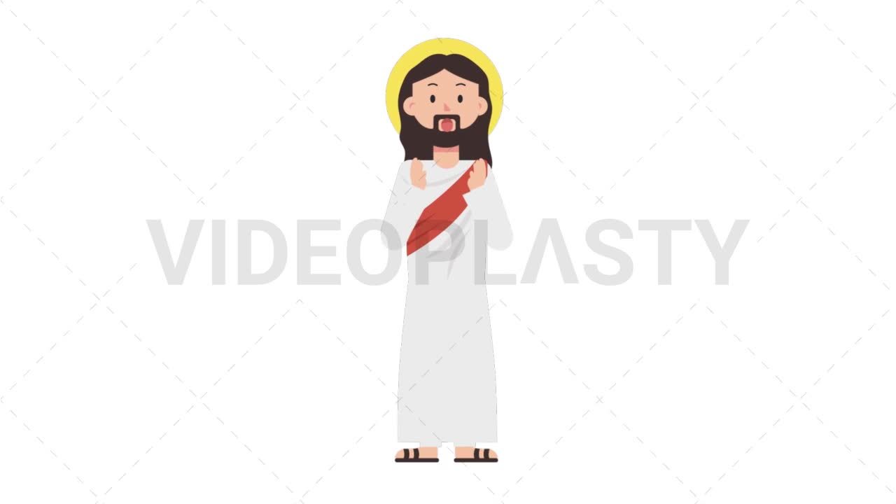 Jesus Surprised [Royalty-Free Stock Animation] | VideoPlasty