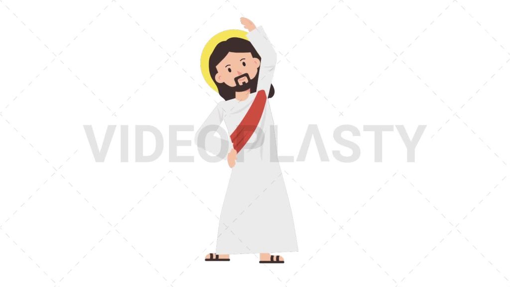 Jesus Warmup Exercise [Royalty-Free Stock Animation] | VideoPlasty