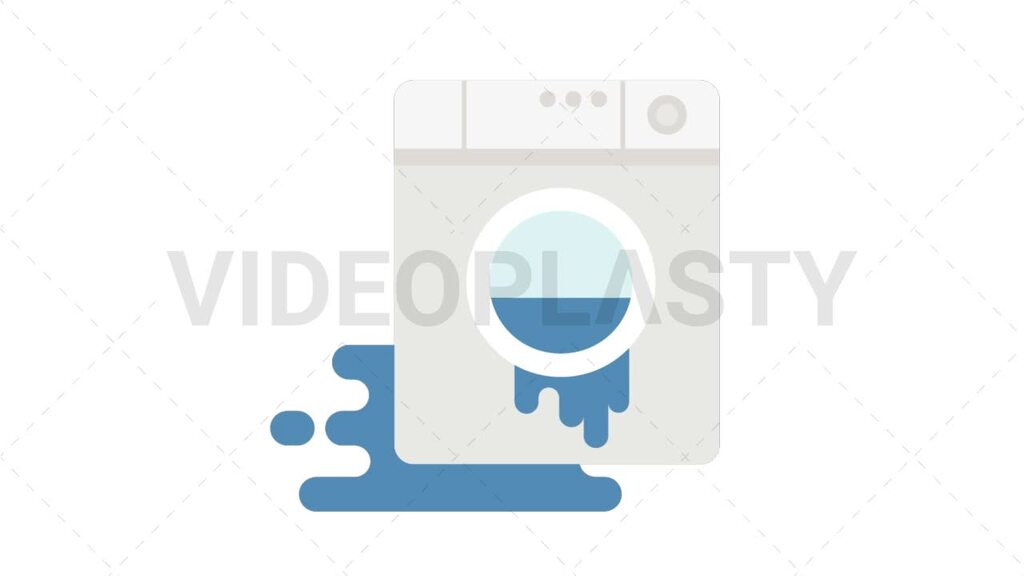 Leaking Washing Machine Icon [Royalty-Free Stock Animation] | VideoPlasty