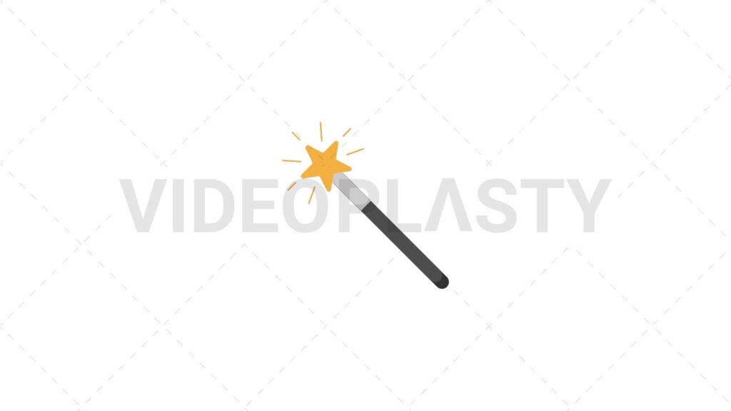 Magic Wand Tool Flat Icon [Royalty-Free Stock Animation] | VideoPlasty
