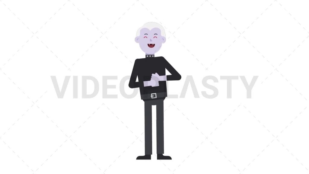 Male Vampire Laughing [Royalty-Free Stock Animation] | VideoPlasty