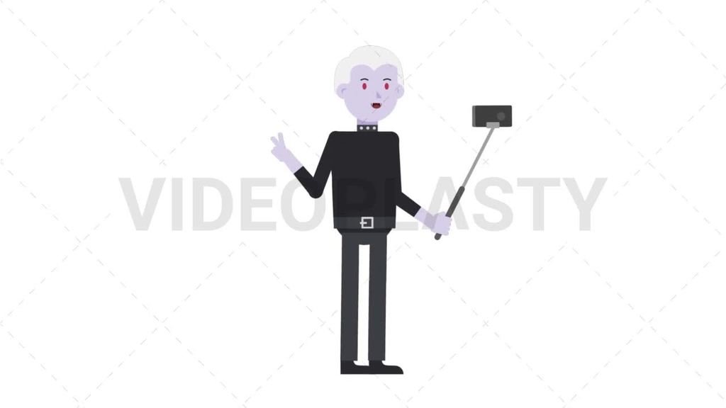 Male Vampire Selfie Stick [Characters] | VideoPlasty