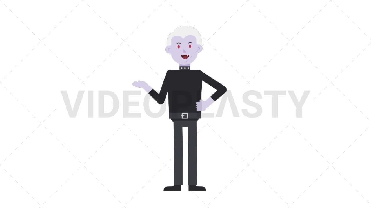 Male Vampire Talking [Royalty-Free Stock Animation] | VideoPlasty