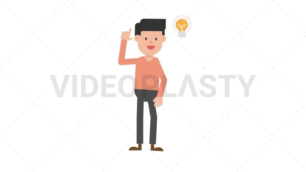 Man Getting an Idea [Royalty-Free Stock Animation] | VideoPlasty