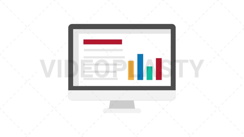 Monitor Flat Icon [Royalty-Free Stock Animation] | VideoPlasty